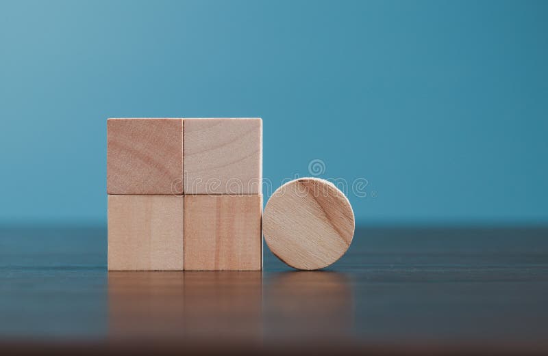 Stacking Blank Wooden Cubes on Green Background with Copy Space for ...