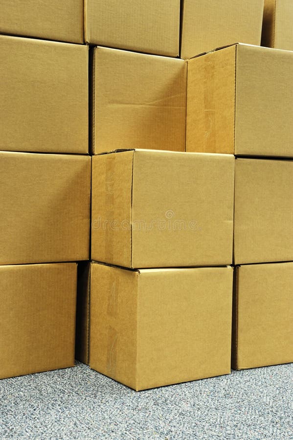 Stacking boxes for packing stock image. Image of shipping - 60539405