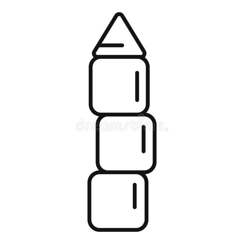 Stacking Building Blocks Towering High Stock Vector - Illustration of ...