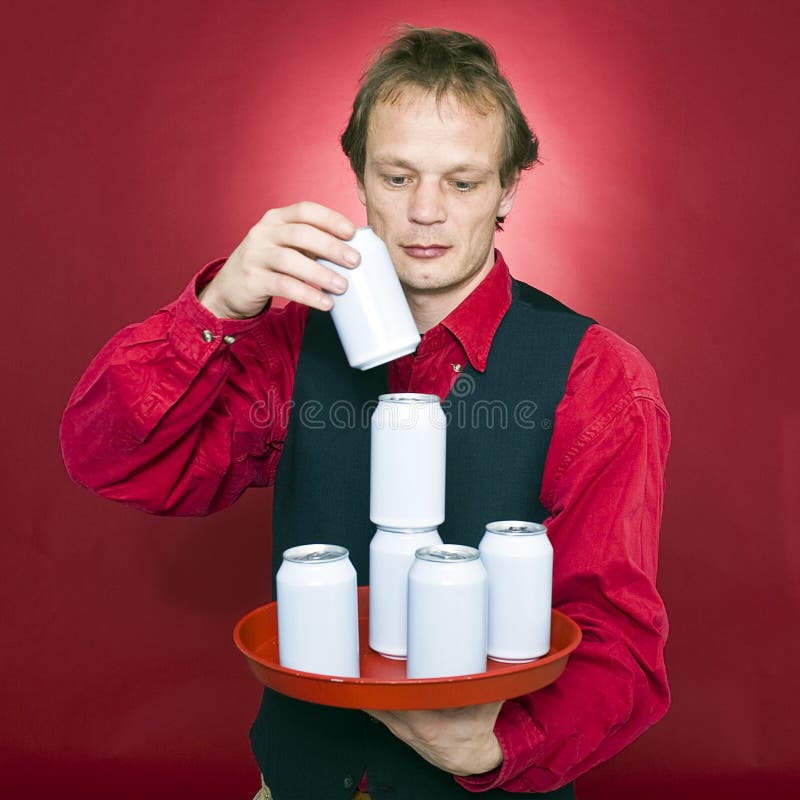 Stacking cans stock photo. Image of casual, beverage, unbuttoned - 7311520