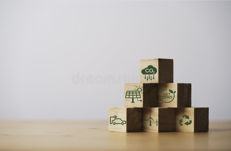 Stacking CO2 Reducing ,Recycle ,Green Factory Icon for Decrease CO2 , Carbon Footprint and ...