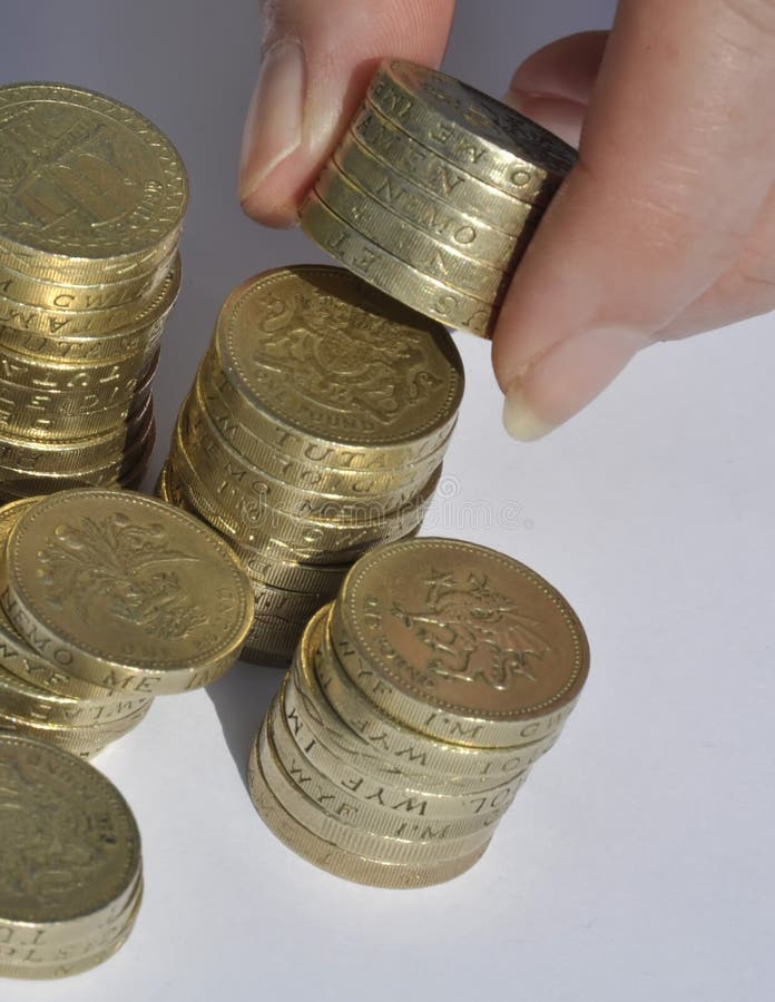 Stacking coins stock image. Image of wealth, pounds, money - 22986143