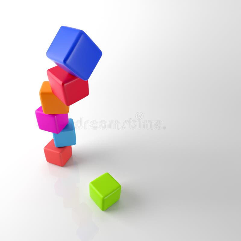 Colorful cubes 3D stock vector. Illustration of gradient - 26218335