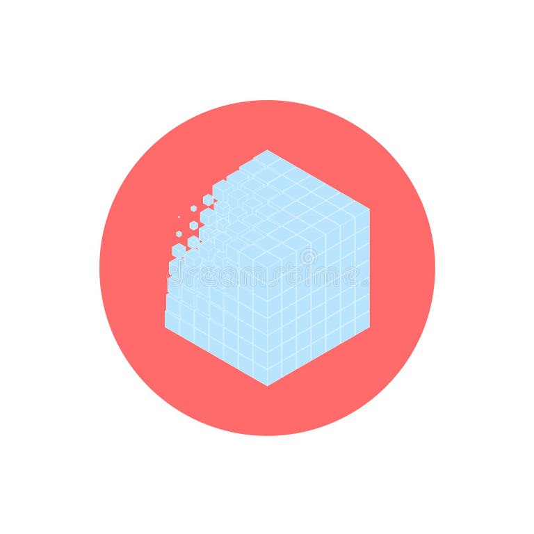 Stacking of cubes. stock vector. Illustration of shape - 134692505