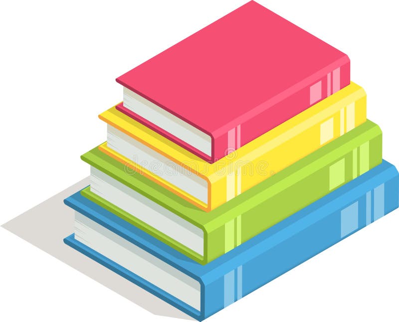 Stacking Four Colorful Books Creates a Vibrant Gradient, Representing ...