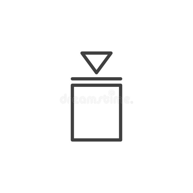 Stacking Limit Packaging Sign Line Icon Stock Vector Illustration Of