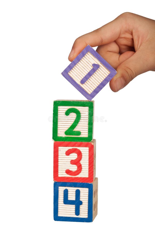 Number Blocks Stacked On Grass Stock Photo - Image of educate, learn ...