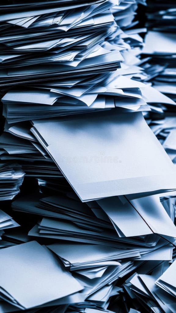 Stacking Papers Creates an Abstract Image, Paper Art Theme Stock ...