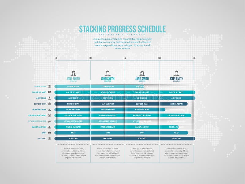 Stacking Progress Schedule Infographic Copy Stock Vector - Illustration ...