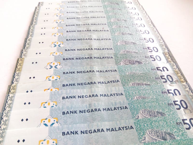 Stacking of 50 Ringgit Malaysia Bank Note Editorial Photography - Image ...