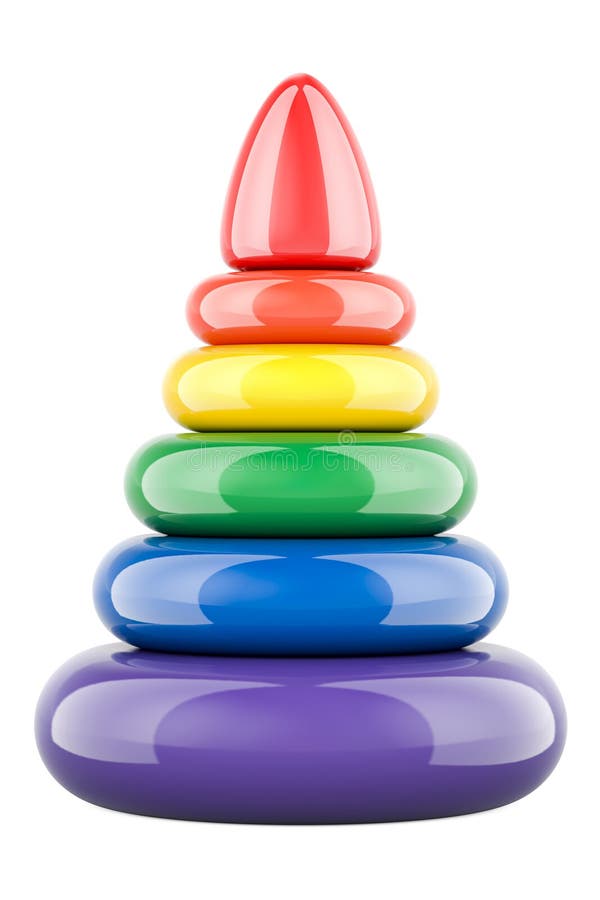 Pyramid with Color Levels, Pyramid Chart. 3d Rendering Stock ...