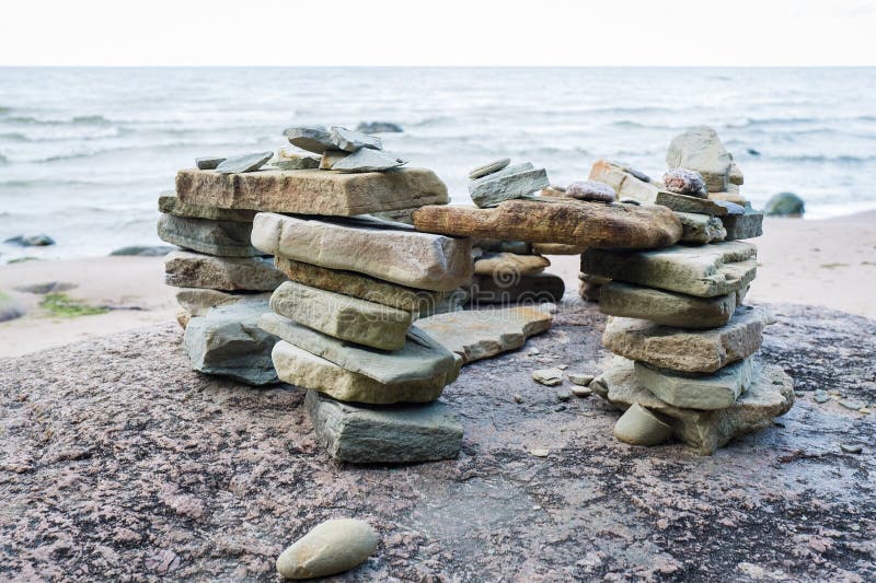 Stacking Rocks To Make Dreams Come True. Make a Wish Stock Image ...