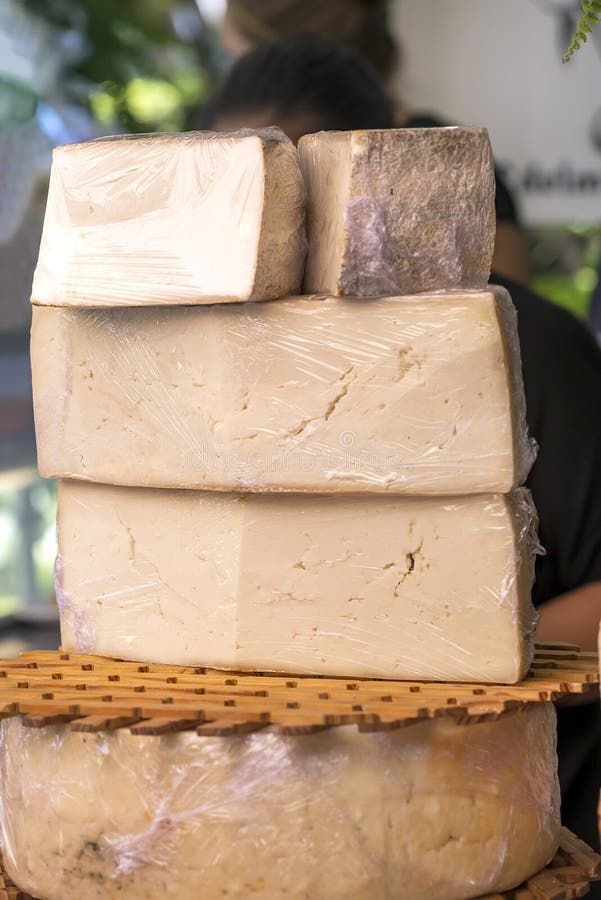 A Stacking of Several Hand Made Cheeses Stock Image - Image of cheese ...