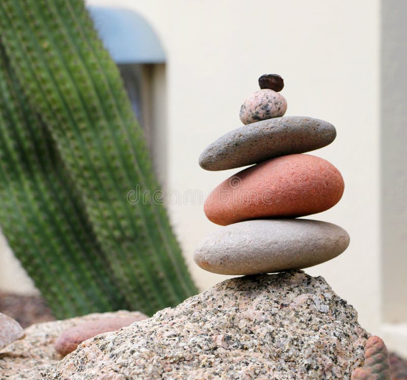 Stacking stones stock photo. Image of cactus, stones - 67882000