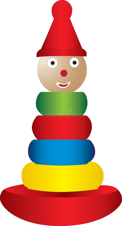 Stacking toy illustration stock vector. Illustration of colors - 14161222