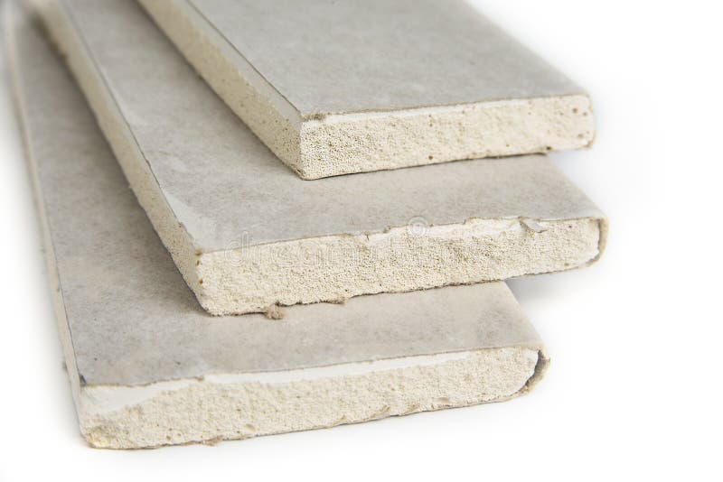 Stacking of White Gypsum Panels, Drywall or Plasterboard Stock Photo ...