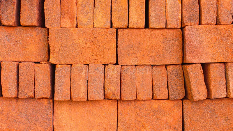 Stacks of Beautiful Red Bricks in Different Layouts To Form a Pattern ...