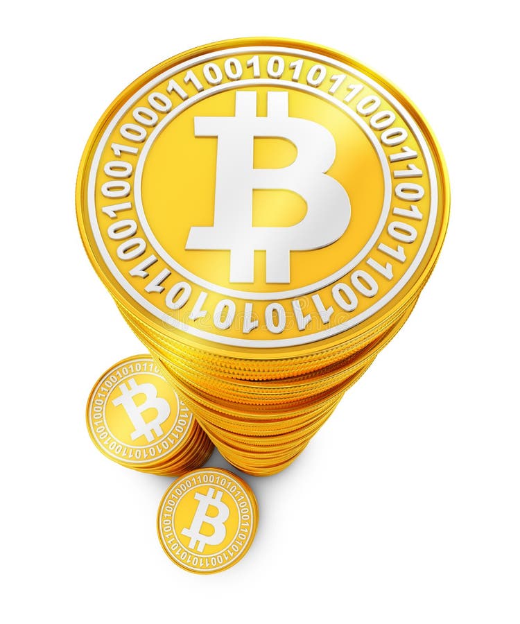 Stacks of bitcoins stock illustration. Illustration of bitcoin - 106258075