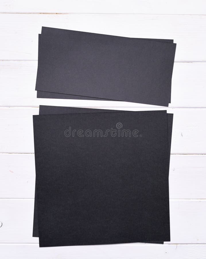 Stacks of black paper stock image. Image of card, notebook - 95331867