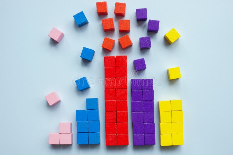 Stacks of Blocks Representing Target Groups. Market Segmentation and ...