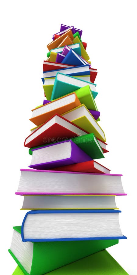 Stacks of books stock illustration. Illustration of bookstore - 10641311