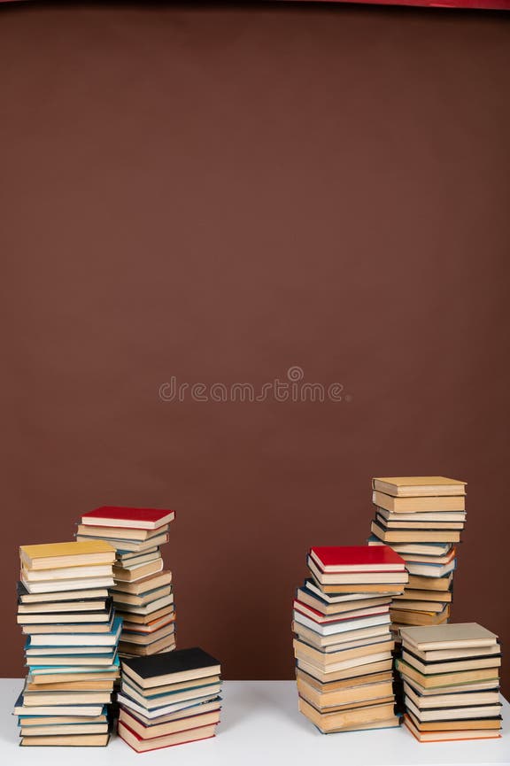 Stacks of Books for Learning in Brown School University Library Stock Image - Image of ...