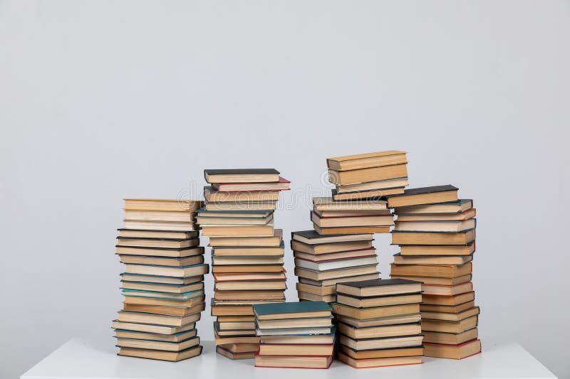 Stacks of Books for Learning in the School Library Stock Image - Image ... Stacks of Books for Learning in the School Library Stock Image - Image ...