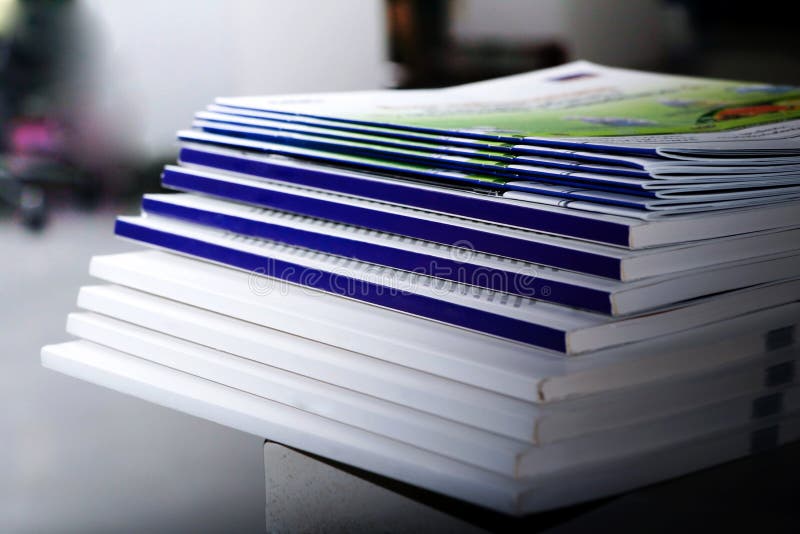 Stacks of Books and Magazines on a Table in the University Library ...