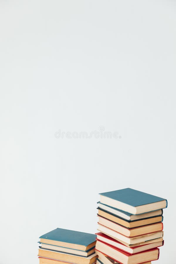 Stacks of Books for Reading and Education in the College Library on a ...