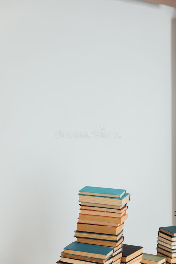 Stacks of Books for Reading and Education in the College Library on a ...