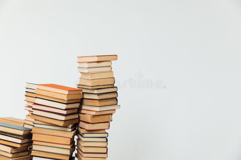 Stacks of Books for Reading and Education in the College Library on a ...