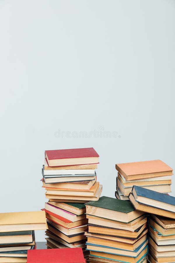 Stacks of Old Books in the Library at the University Stock Photo ...