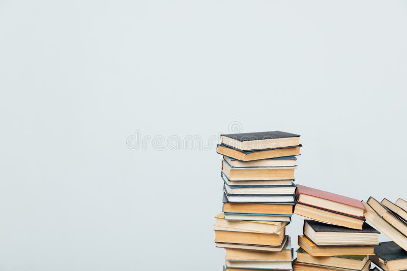 Stacks of Books for Teaching Knowledge Library University School White ...