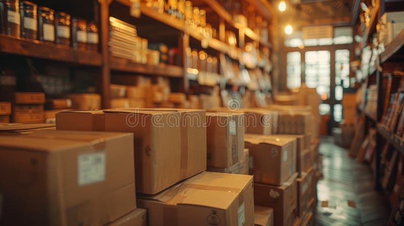 Stacks Boxes Well Organized Warehouse Stock Photos - Free & Royalty ...