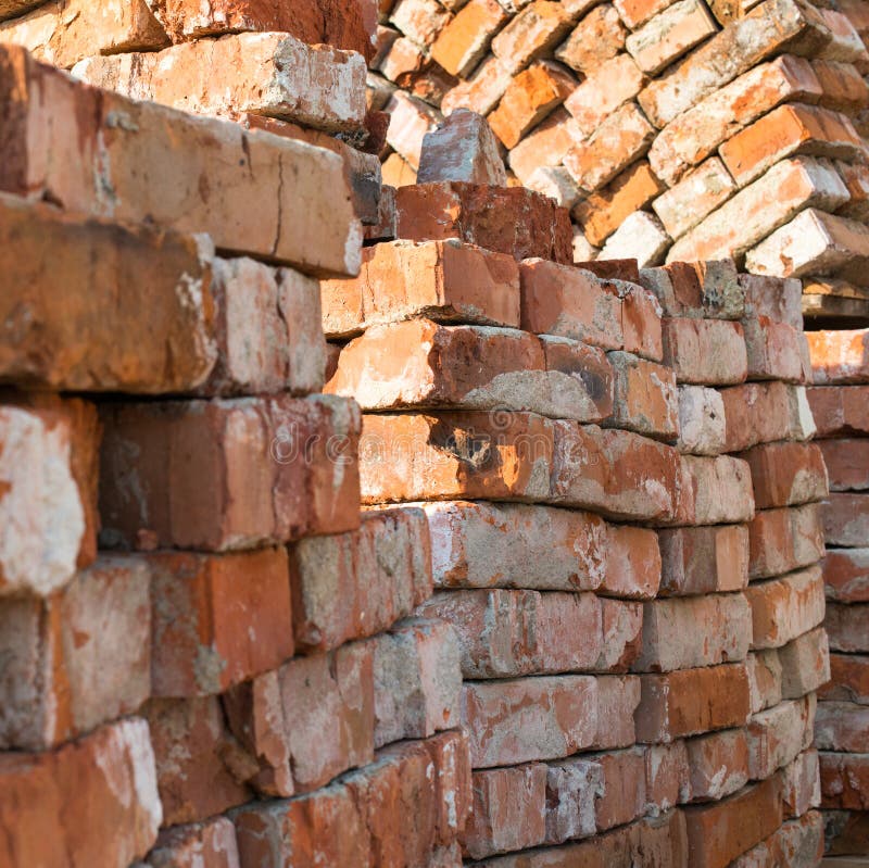Stacks of bricks stock image. Image of brick, product - 65321951