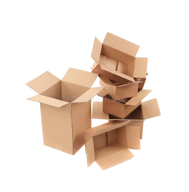 Stacks of cardboard boxes. stock photo. Image of parcel - 41839760