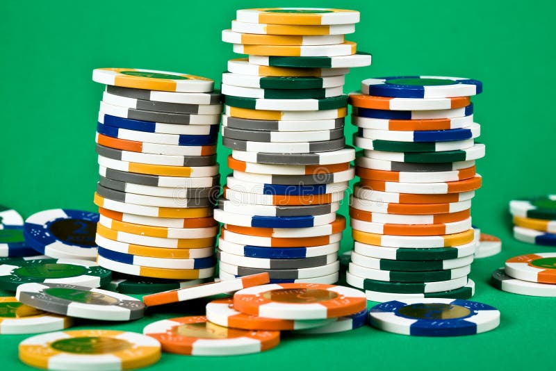 Stacks of chips stock image. Image of luck, addiction - 11709411