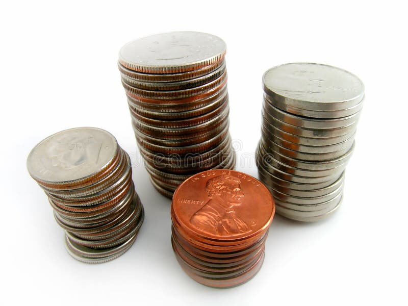 Stacks of Pennies stock image. Image of money, coins, copper - 1781567