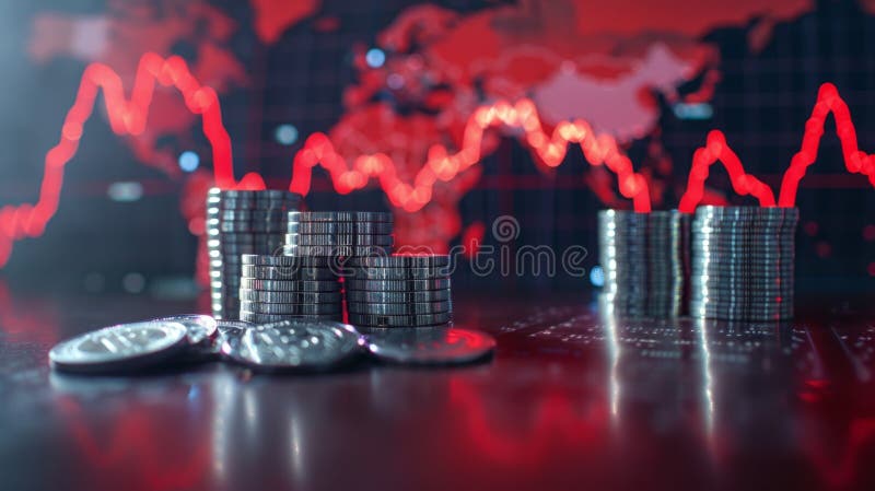 The Stacks of Coins.AI Generated Image Stock Photo - Image of money ...