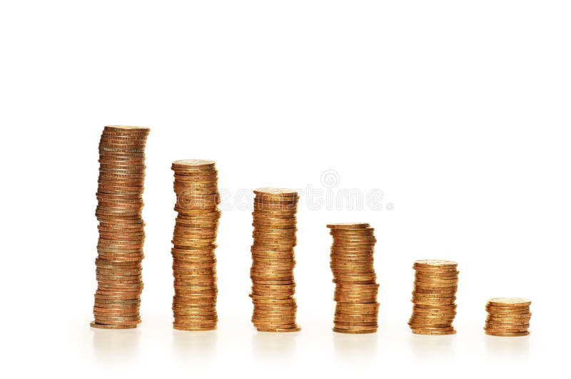 Stacks of Pennies stock image. Image of money, coins, copper - 1781567