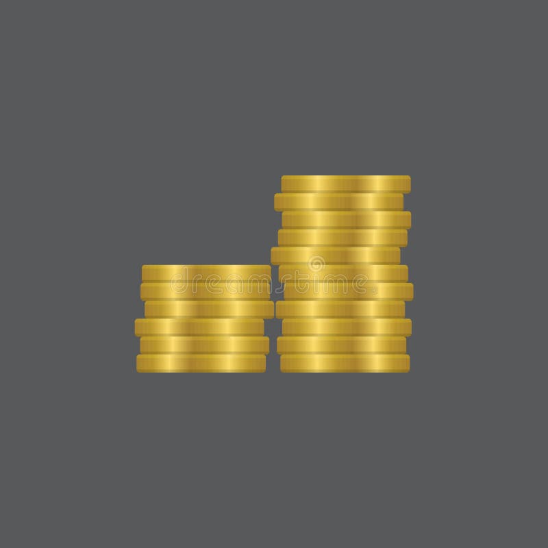 Stacks of Coins. Vector Illustration Decorative Design Stock Vector ...