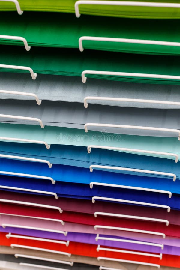 Stacks of Colored Cardboard for Drawing Stock Image - Image of focus ...