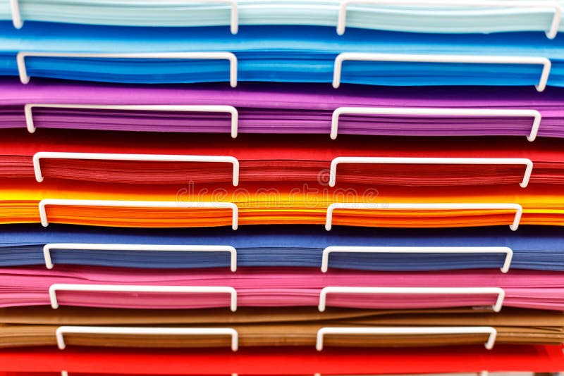 Stacks of Colored Cardboard for Drawing Stock Photo - Image of color ...