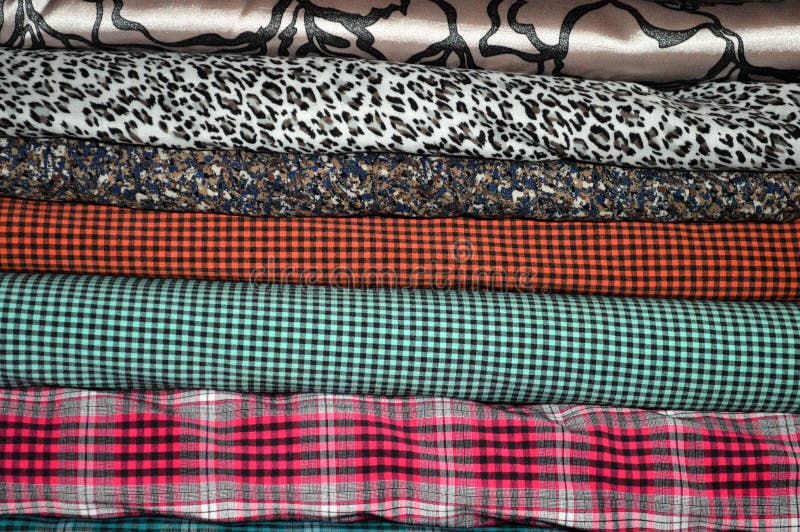 Stacks of colored cloth stock photo. Image of repeating - 31587286