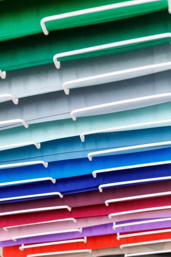 Stacks of Colored Drawing Paper in the Store Stock Image - Image of ...
