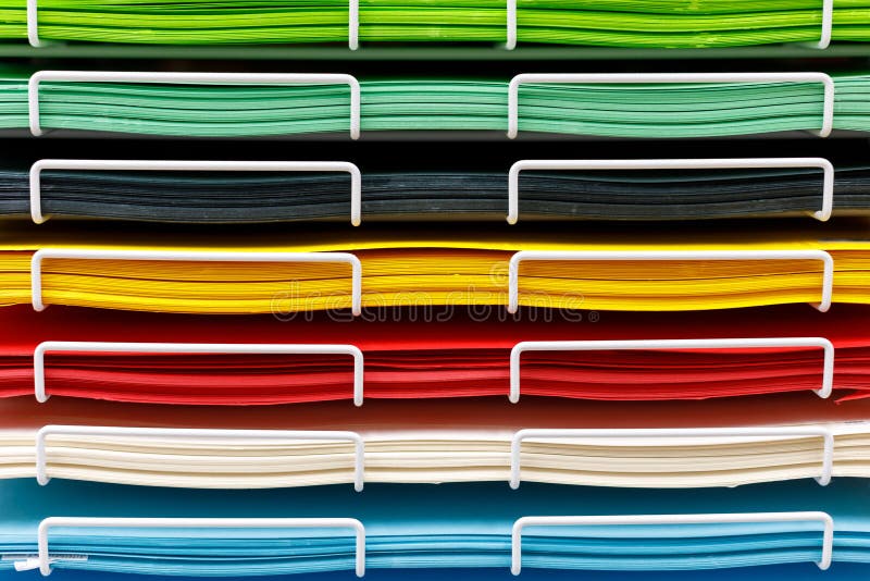 Stacks of Colored Cardboard for Drawing Stock Photo - Image of color ...