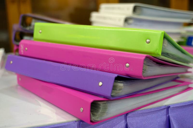 Stacks Colorful Files Stacked Desk Stock Photos - Free & Royalty-Free ...