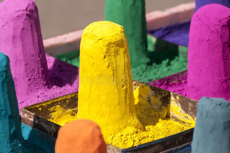 Stacks of Colors Used for Hindu Bindi Stock Image - Image of objects ...