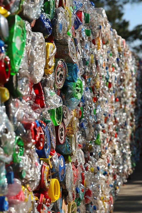 Stacks of Compacted Recyclable Materials Showcase Efforts in Waste ...