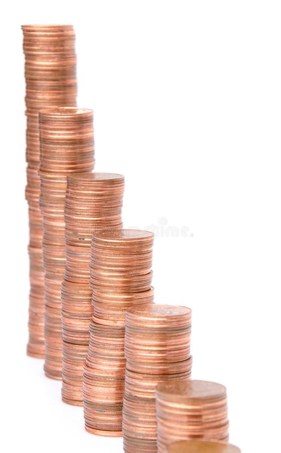 Stacks of copper coins stock photo. Image of stack, bank - 40611478